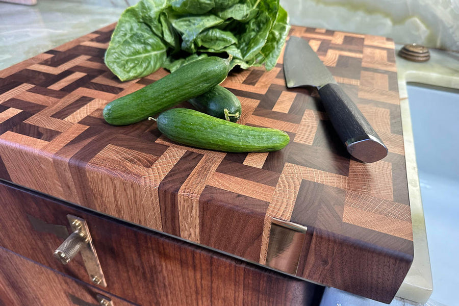 Lip Board End Grain - The Wooden Palate