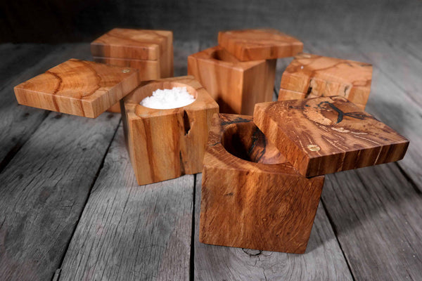 Salt Cellar with Lid - The Wooden Palate