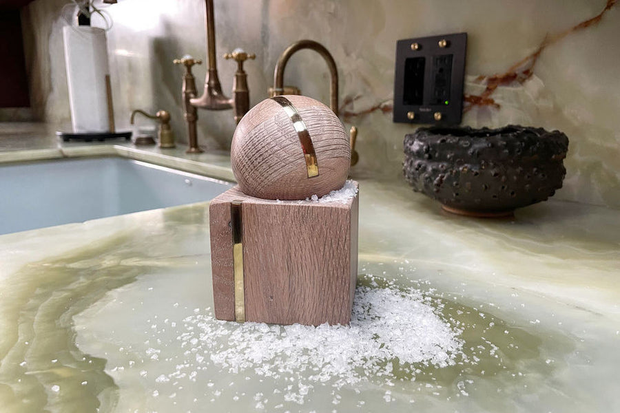 Salt Cellar Sphere - The Wooden Palate